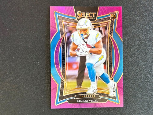 Kimani Vidal 2024 Select Purple Prizm Rookie RC Los Angeles Chargers 54 ...