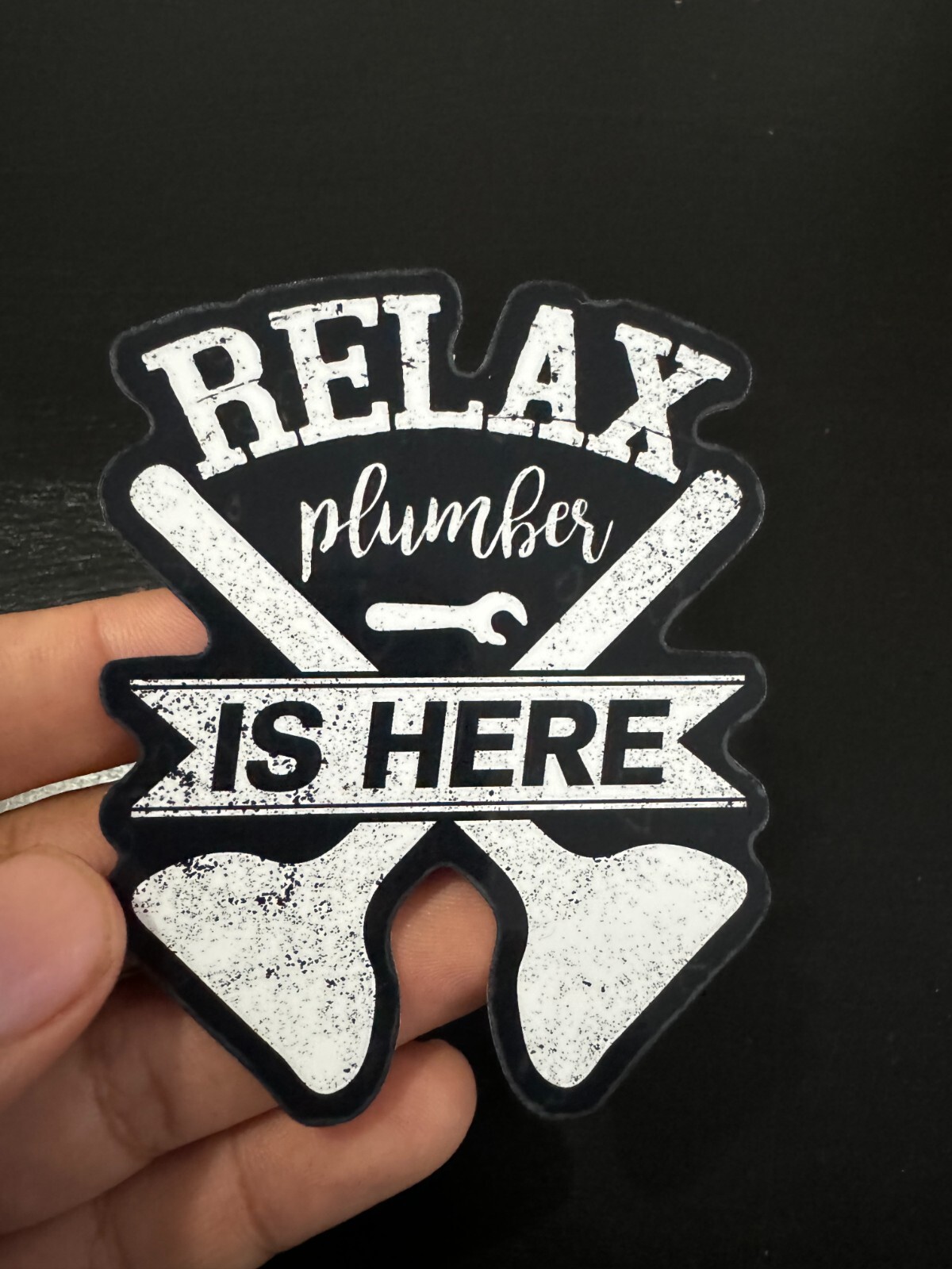 Relax Plumber is here Sticker 3.5 inch Toolbox decal waterproof vinyl ...