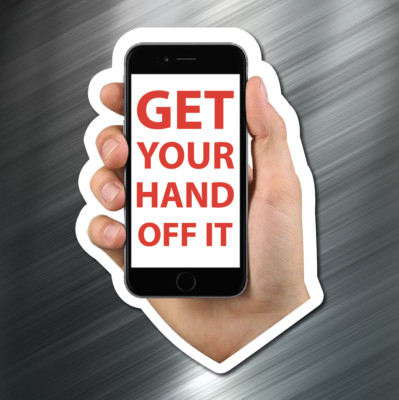 (1) GET YOUR HAND OFF IT Sticker Auto car Safety JDM Cellphone iPhone ...