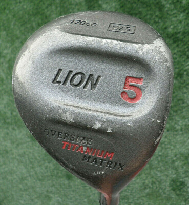 LION METAL FAIRWAY 5 WOOD GOLF CLUB 170cc O/S OVER SIZE RH STEEL SHAFT ...