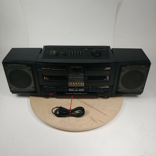 JVC Pc-v77 Boombox Ghettoblaster HYPER Bass Dual-tape Vintage 80s Japan ...