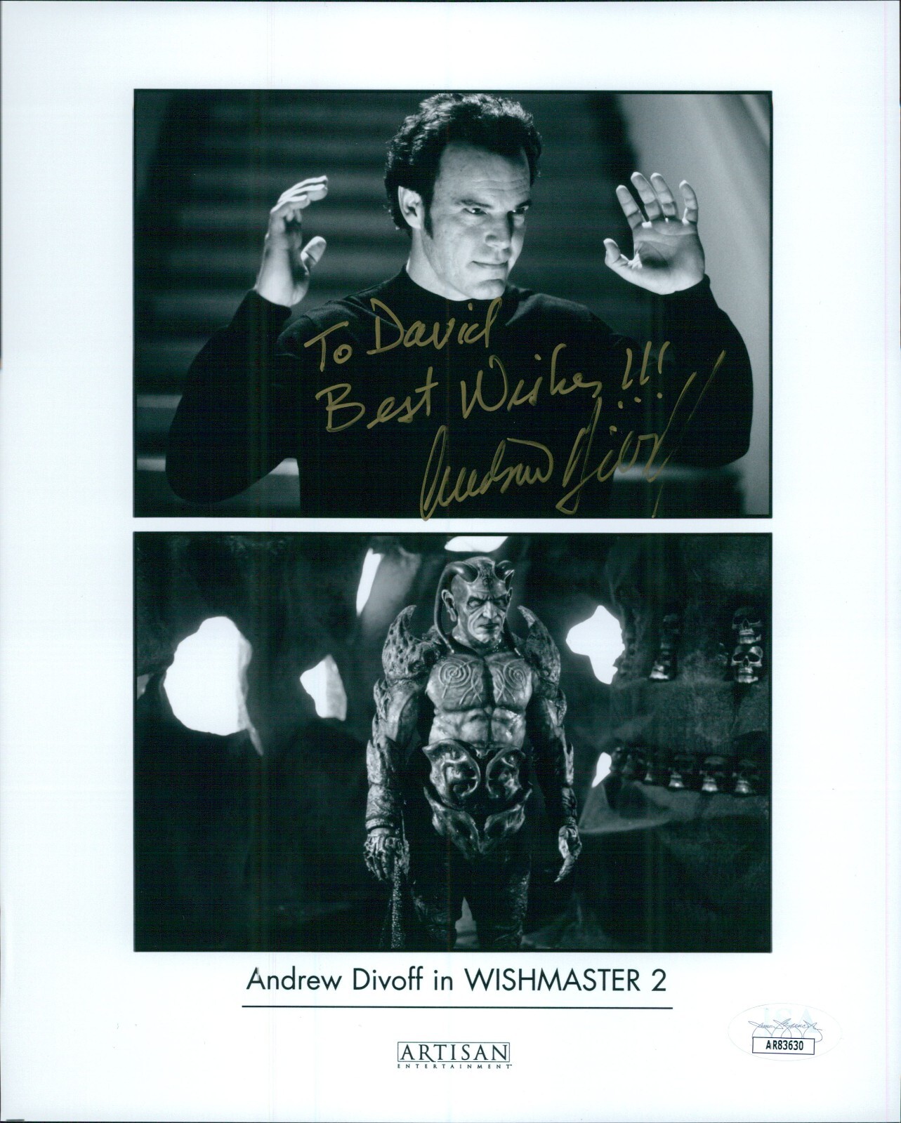Andrew Divoff Wishmaster 2 Signed 8x10 Matte Promo Photo JSA ...