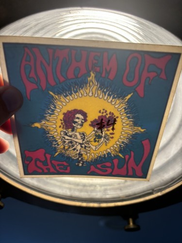 Grateful Dead vtg Reverse Window sticker Show Concert Rare 5” Anthem Of ...