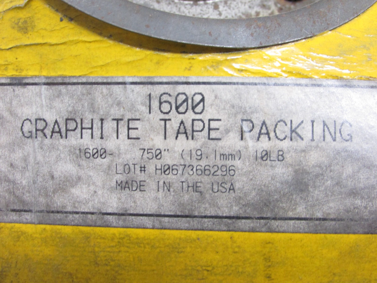 CHESTERTON MECHANICAL 3/4" SQUARE BRAIDED GRAPHITE TAPE PACKING, 1600 ...