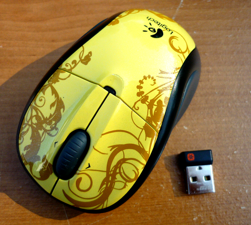 Logitech M305 Wireless Optical Mouse + Unify Receiver Gold Tendrils ...