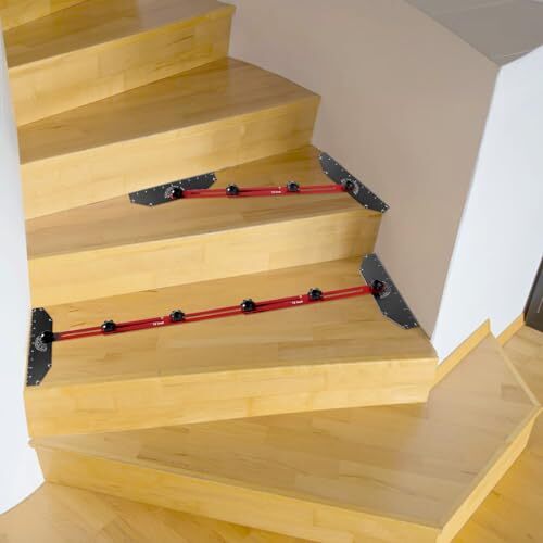 Stair Tread Template Tool - Step Measuring Jig 10.2in - 60in 1 Red with ...