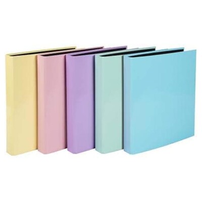 Exacompta Ring Binder AQUAREL Plastic Coated 2 ring 25mm Assorted ...
