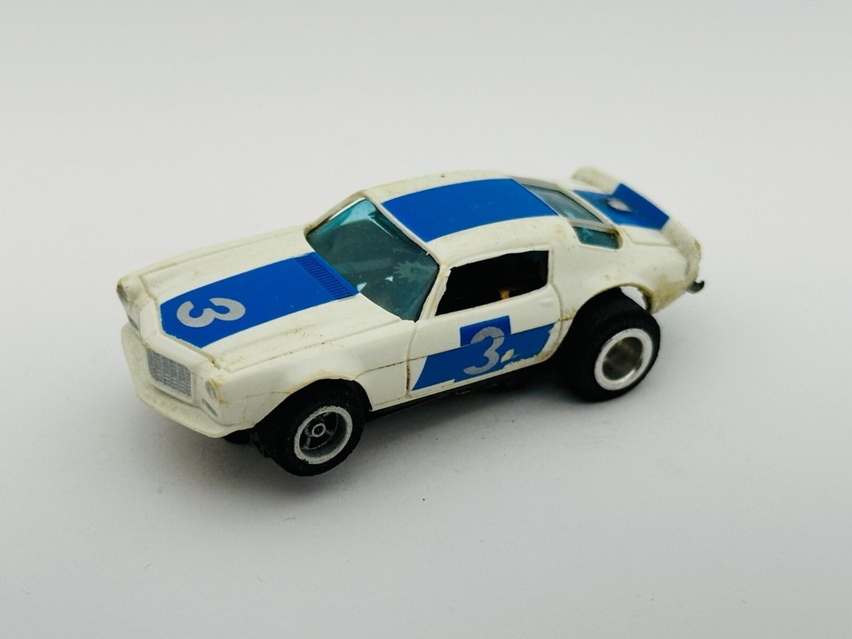 Aurora AFX TRANS AM CAMARO Z28 - Blue White HO Slot Car #1901 | eBay