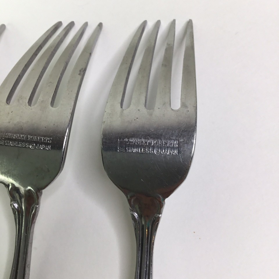 Stanley Roberts AUBERGE Set Of 3 Salad Forks Stainless Flatware Japan 6 ...