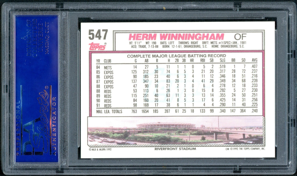 1992 Topps - Herm Winningham #547 PSA 10 | eBay