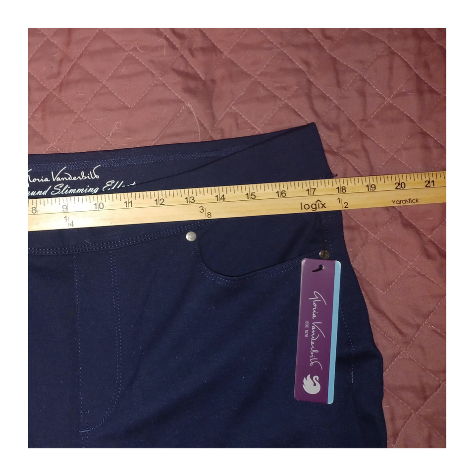 Gloria Vanderbilt Avery Slim Pull On Pants Midnight Affair Slim Ponte ...