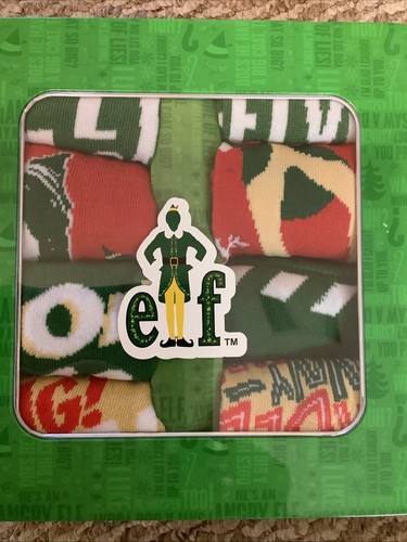 Buddy the ELF Mens Socks Christmas Fun Gift 8 Pairs For Shoe Size 8-12 ...