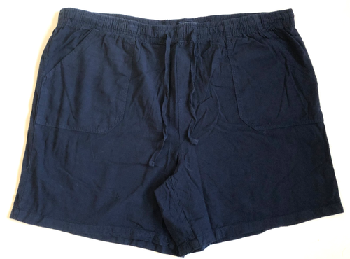 Basic Editions Size 1X (42x6.5) Navy Blue Cotton Pull On Cargo Shorts Women's | eBay