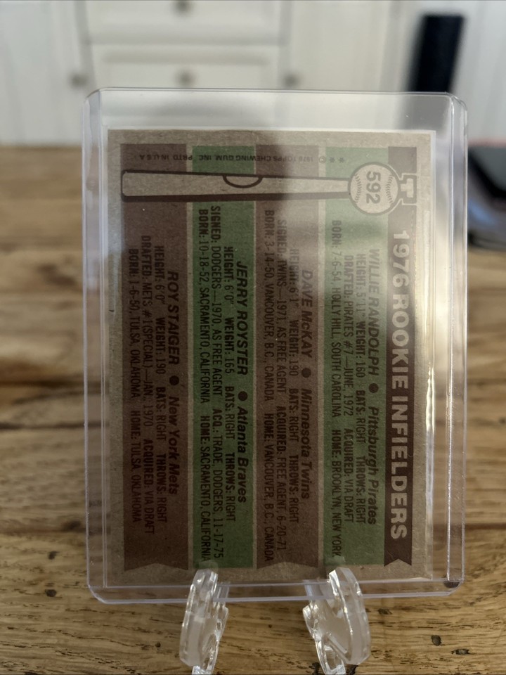 1976 Topps Rookies Willie Randolph, Jerry Royster, Dave McKay, Roy ...