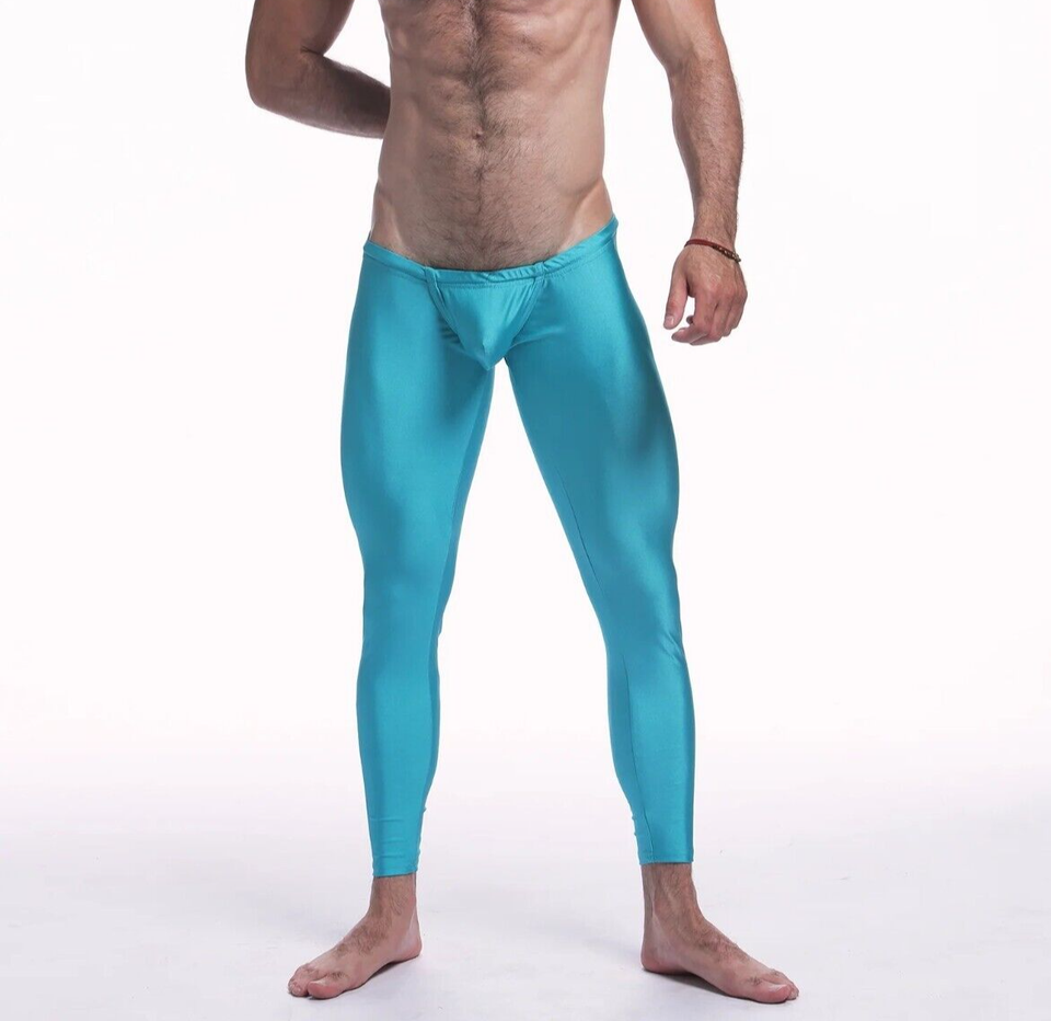 N2N Bodywear Men's Stretchy Low Rise Hero Pouch Tight, Size L Aqua Blue ...