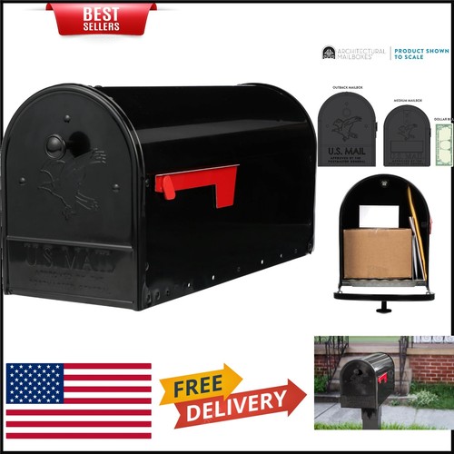 Elegant Gibraltar Outback Double Door Mailbox - Rust-Resistant, Black ...