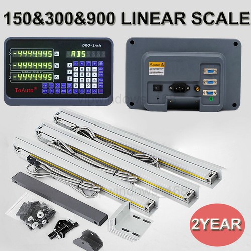 DRO Display 3Axis Digital Read Out Lathe Ruler Linear Scale 150&300 ...