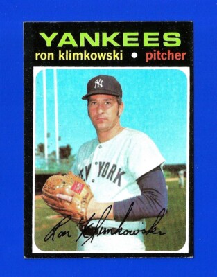 1971 Topps BASEBALL SET BREAK #28 RON KLIMKOWSKI NEW YORK YANKEES (JK1 ...