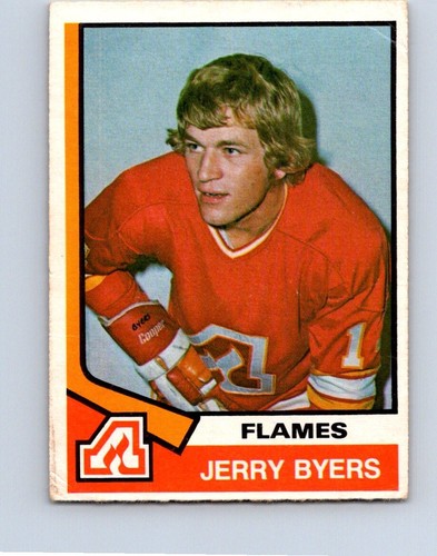 VINTAGE HOCKEY CARD 1974 O-PEE-CHEE ATLANTA FLAME JERRY BYERS ROOKIE ...