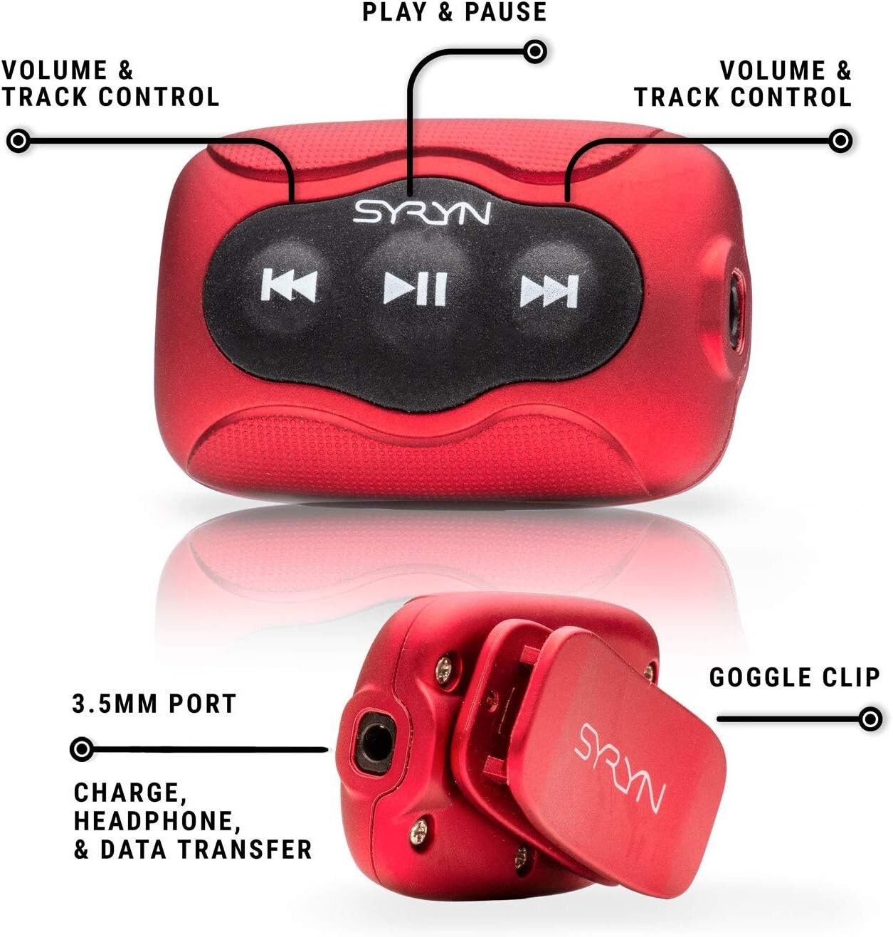 Sport Headphones and 8 Gb Syryn Waterproof Mp3 Player with Shuffle ...