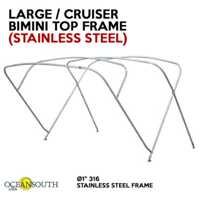 Oceansouth Large / Cruiser Boat Bimini Frame Stainless Steel | eBay