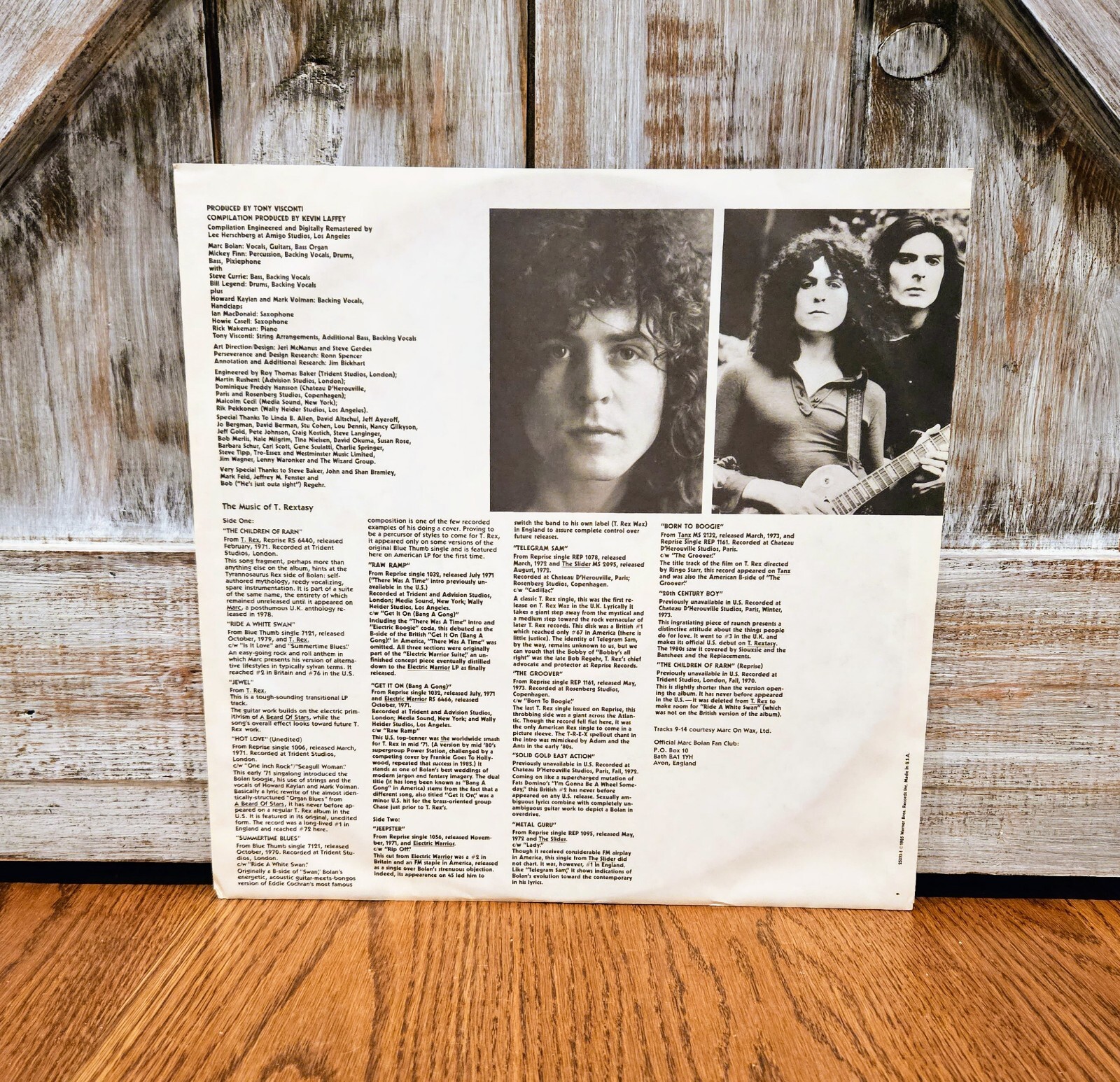 T.REX The Best Of T.Rex (1970-1973)" Vinyl Album! w/insert! Excellent ...