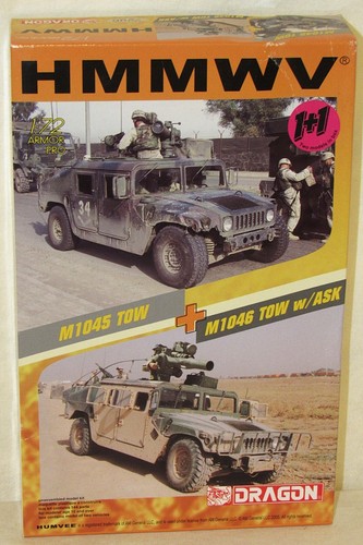 Dragon #7296 HMMWV-M1045 Tow + M1046 Tow w/ASK 1:72 Scale Open Box-NOS ...