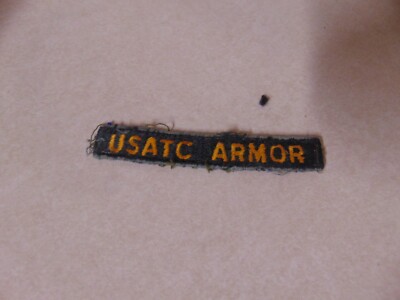 MILITARY PATCH US ARMY SHOULDER TAB SEW ON USATC ARMOR CENTER OLDER ...