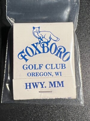 VINTAGE MATCHBOOK - FOXBORO GOLF CLUB - OREGON, WI - UNSTRUCK! | eBay