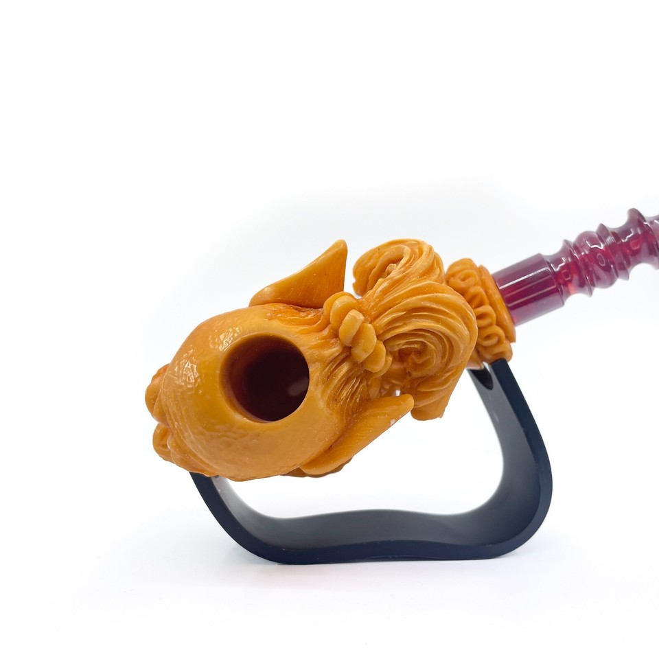 S.Yanik Meerschaum Pipe Hand Carved Demon Smoking Pipe, Tobacco Pipe | eBay