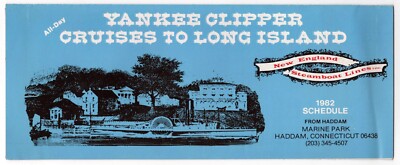 YANKEE CLIPPER CRUISES to LONG ISLAND NY ~ 1982 Schedule Brochure | eBay