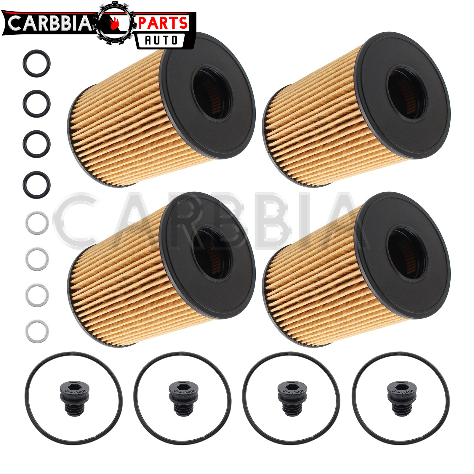 4PC Oil Filter Pack With Seals For 2012 2022 Hyundai Santa Cruz 2.5L ...