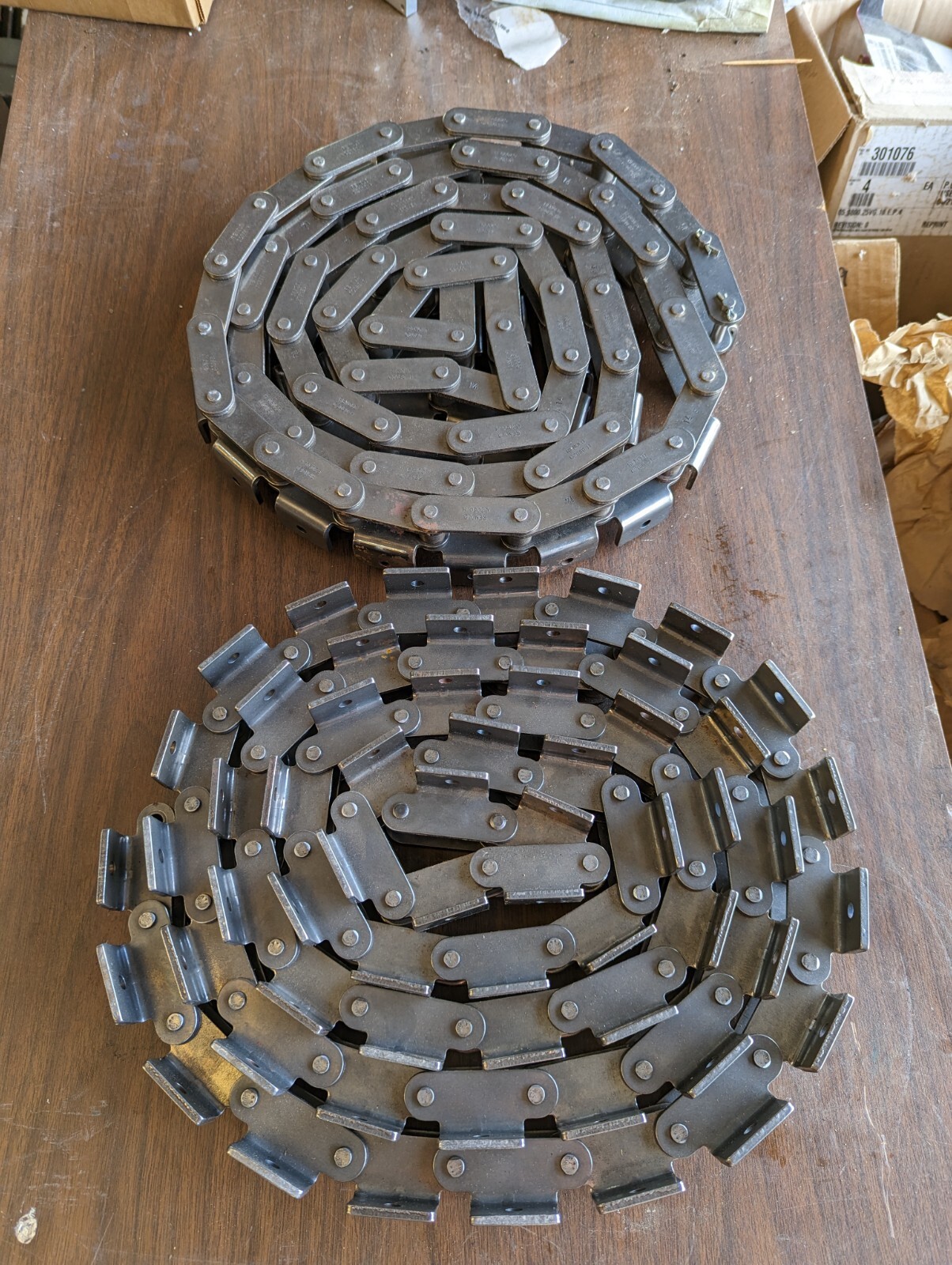 20 ft Renold C2080H Double Pitch Roller Chain with A1 Attachment Every ...