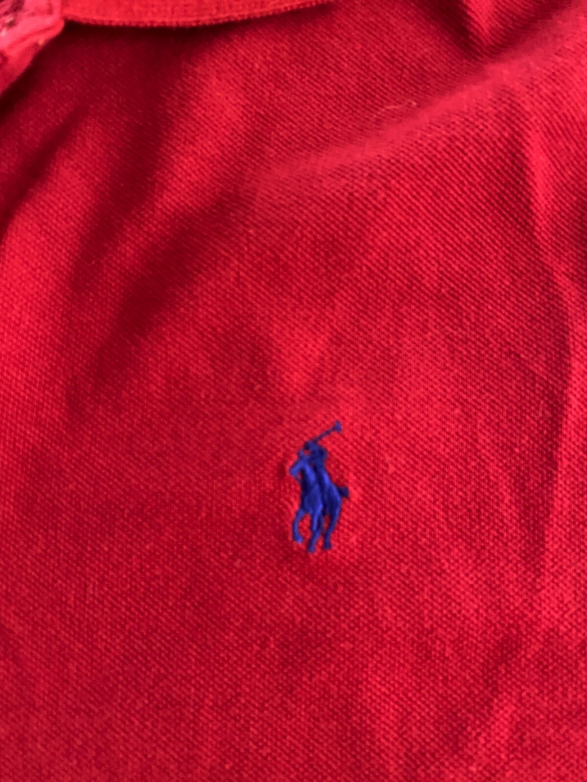 Polo Ralph Lauren Deep Red Blue pony POLO SHIRT XL Length is 34 Extra ...