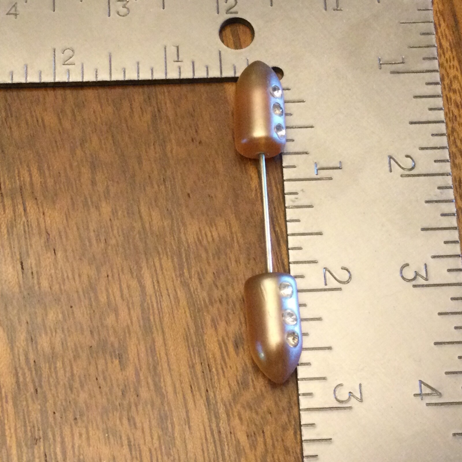 Stunning Vintage Estate Double End Stick Pin with Rhi… - Gem