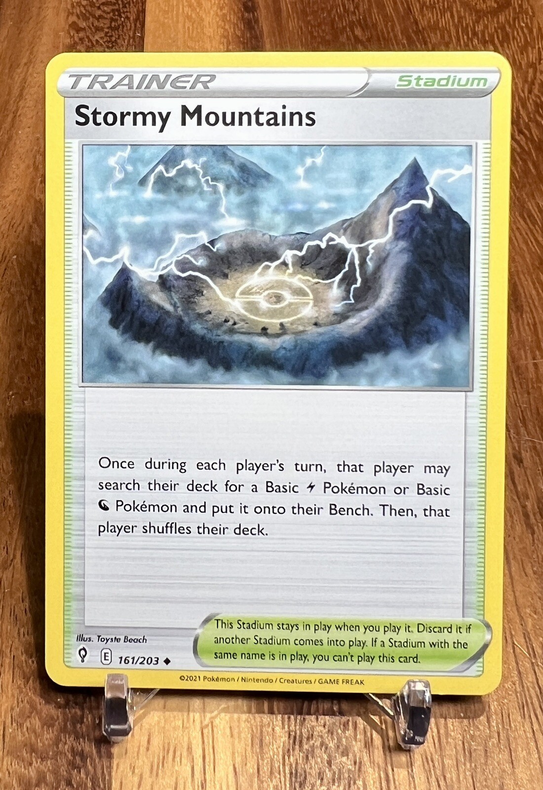 Stormy Mountains 161/203 Non Holo Evolving Skies Trainer Pokemon Card NM | eBay