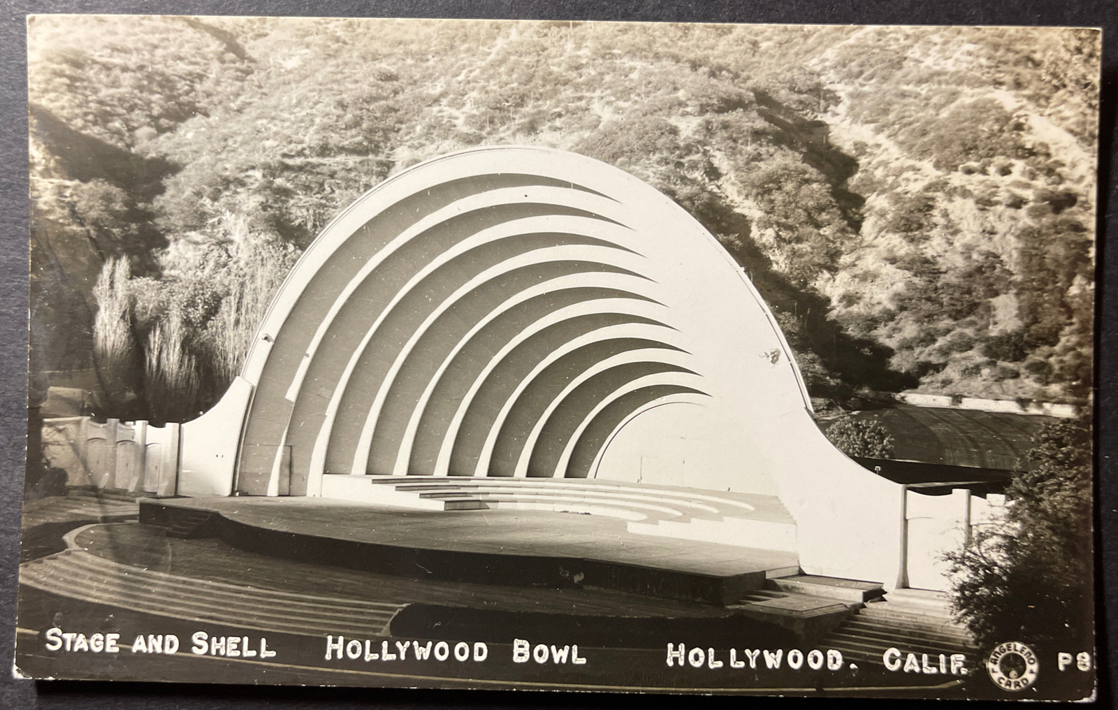 Stage and Shell Hollywood Bowl Hollywood California RPPC Angeleno Card ...