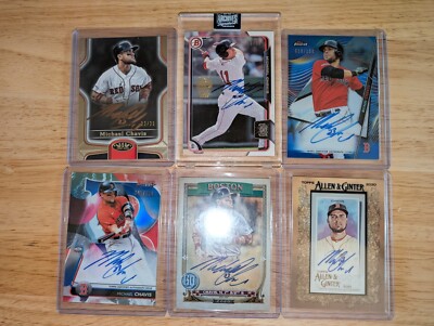 Michael Chavis Autograph - Lot Of 6 -Seattle Mariners Nationals Pirates ...