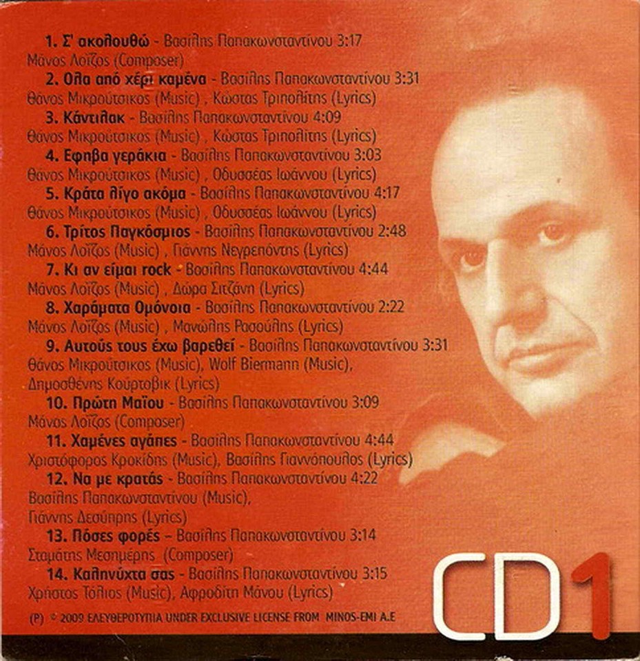 VASILIS PAPAKONSTANTINOU (VOL.1 14 Tracks) [CD] | eBay