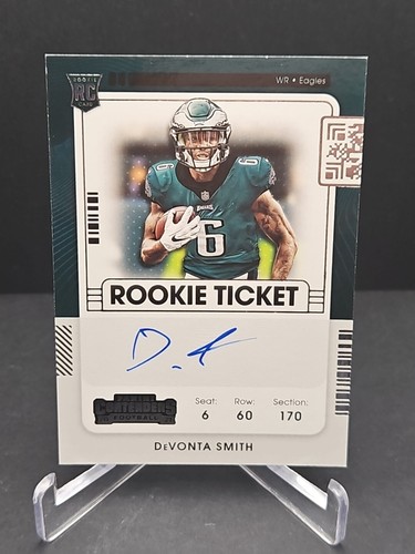2021 Panini Contenders Optic DeVonta Smith Rookie Ticket On Card Auto ...