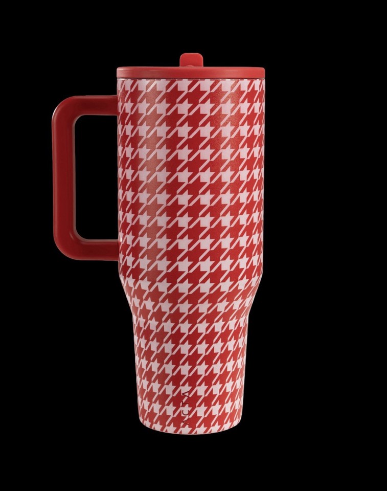 Hydrojug 40oz Traveler x Halle Limited Edition Pink And Red Houndstooth ...