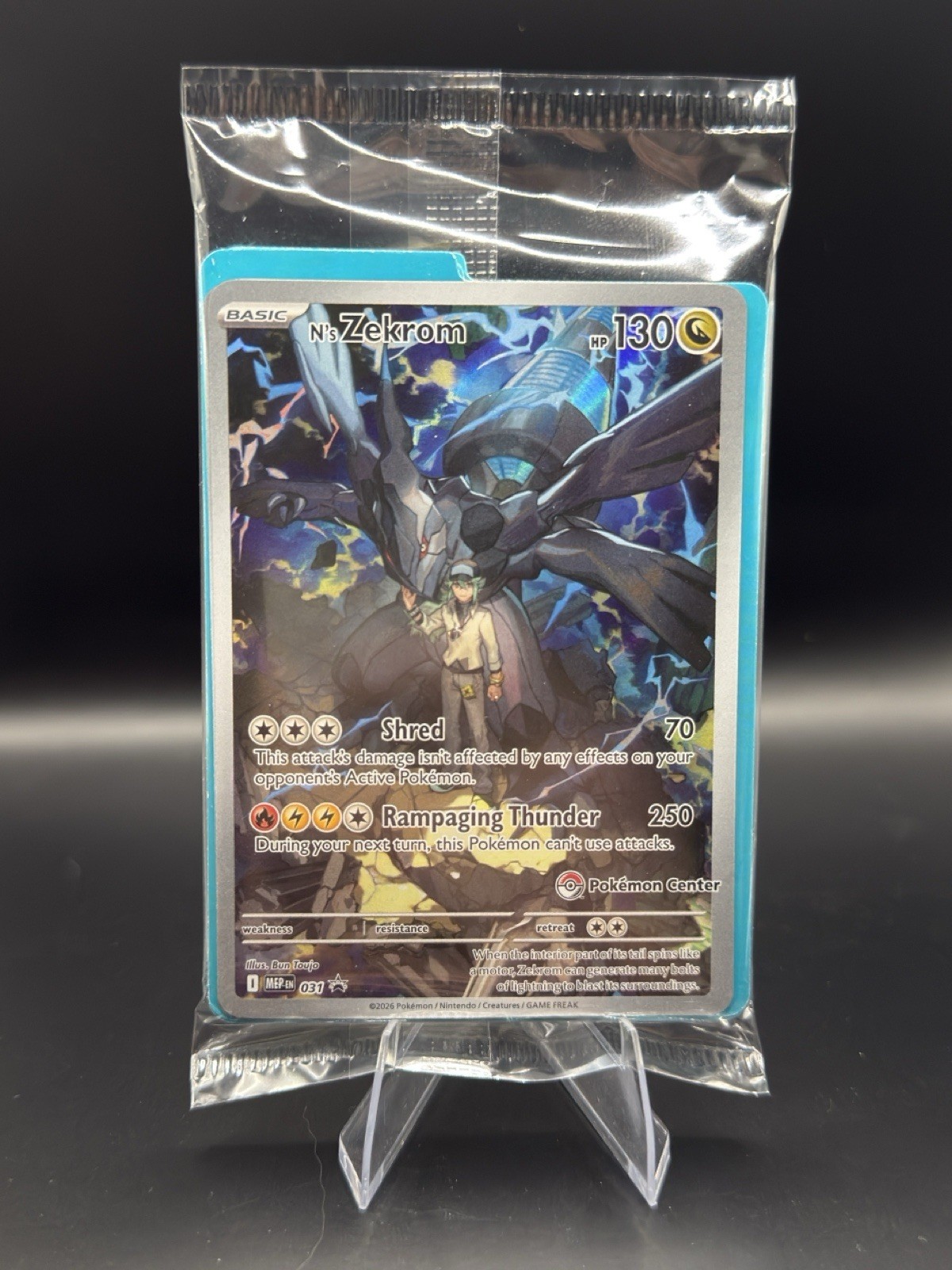 N's Zekrom 031 Ascended Heroes ETB Promo Pokemon Center Stamp - SEALED ...