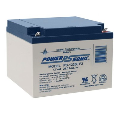 Power-Sonic 12V 26Ah F2 SLA Replacement Battery for Sentry PM12260-F2 ...