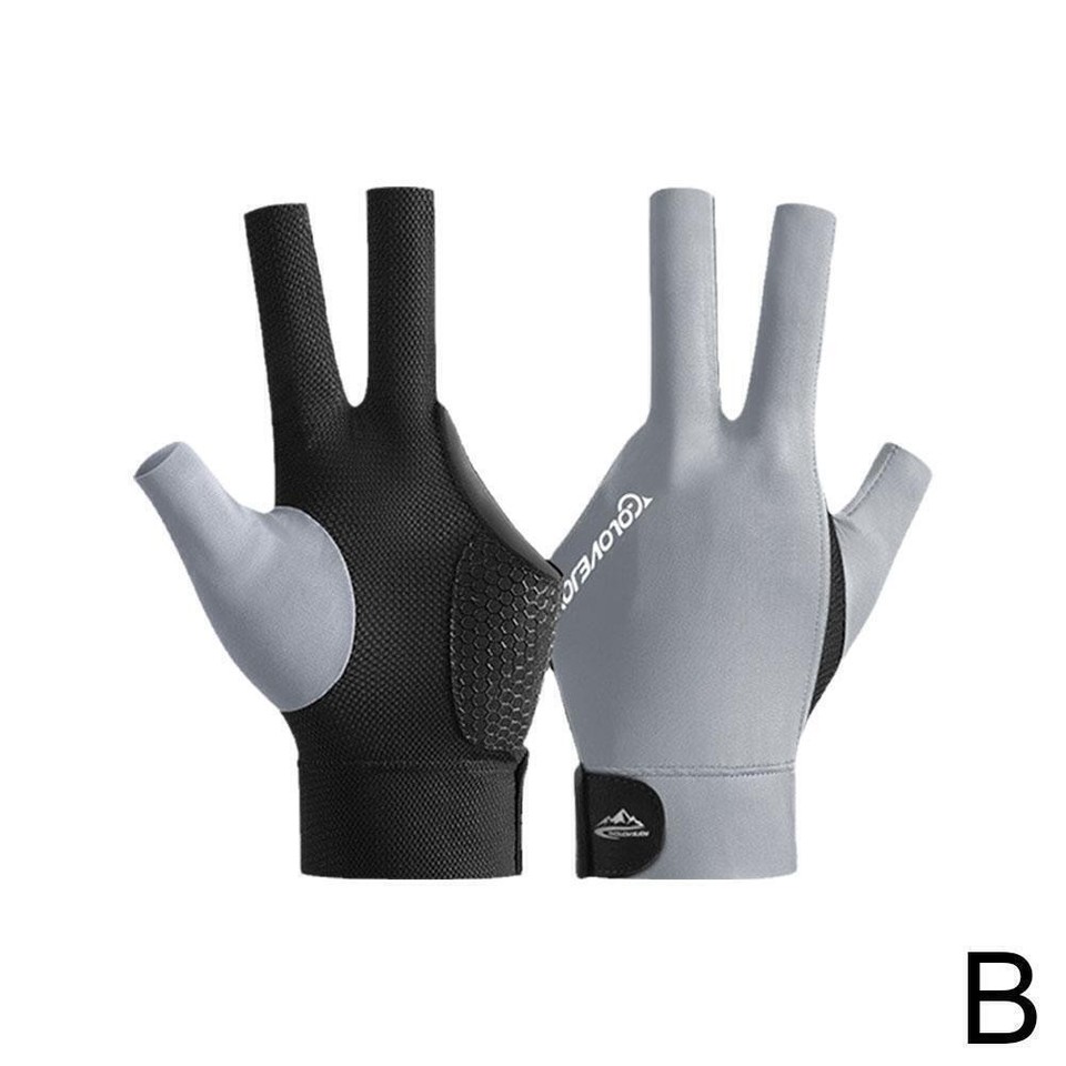 1Pack Snooker Gloves Billiard 3 Left Three Finger Hand Open Pool Cue ...