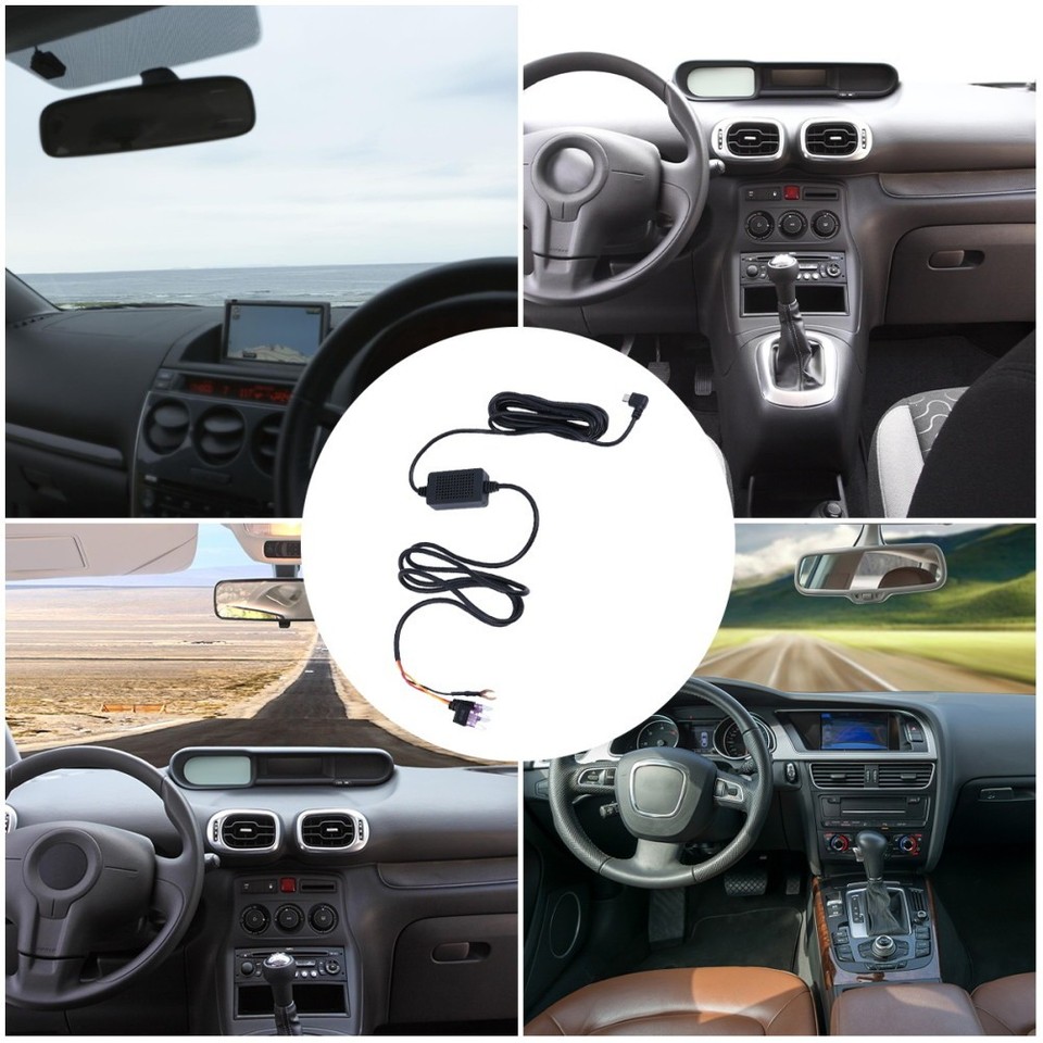 Black ABS Auto Dvr Power Cable Car Recorder Dash Cam Connection | eBay UK