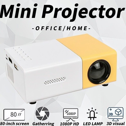 Mini Projector Portable HD 1080P LED Projector Home Theater Movie ...