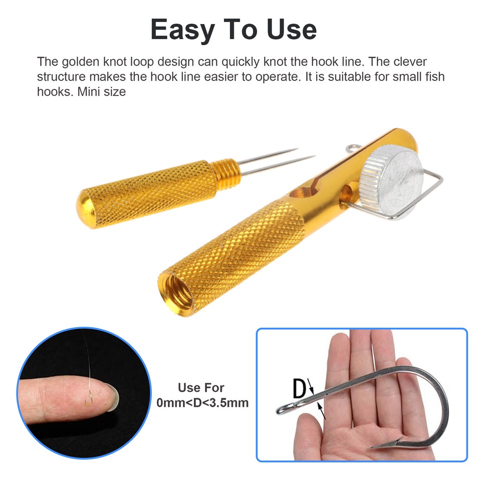 Fishing Hook Tier Knot Tie Loop Tying Tools Kit Line Knotter Tying ...