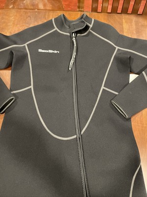 Seaskin Womens Large 3mm Full Body Front Zip Wetsuit Dive Suit | eBay