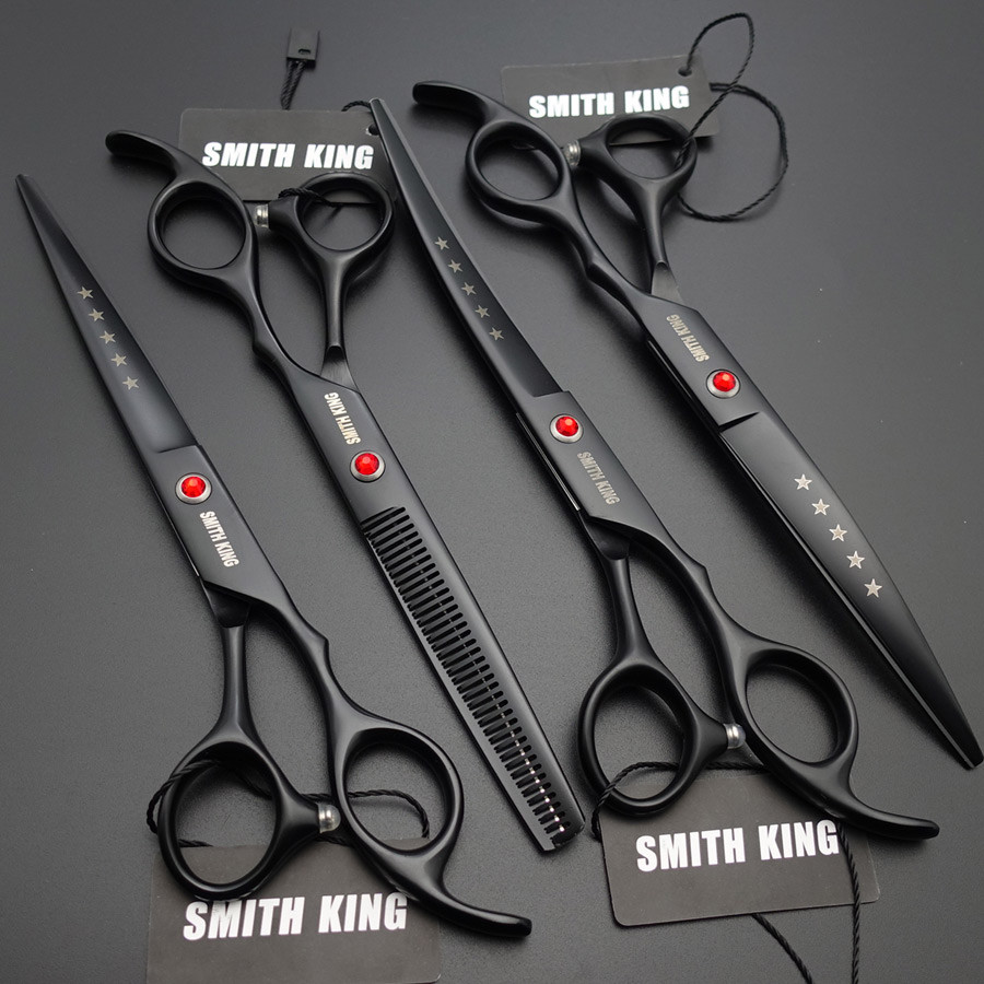 7 inch Pro.pet grooming scissors/Shears Cutting+2Curved+Thinning shears ...