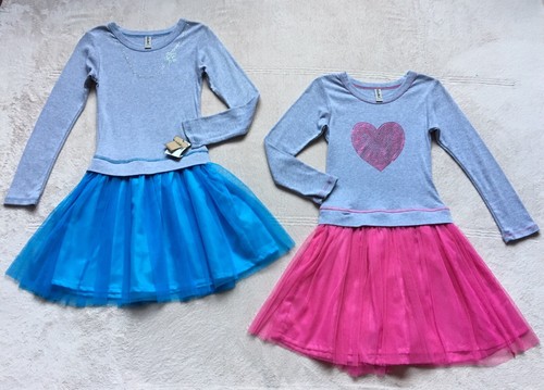 Mignone Tulle Tutu Dresses, Size 5/6, Long Sleeves, Gray & Pink, Blue ...